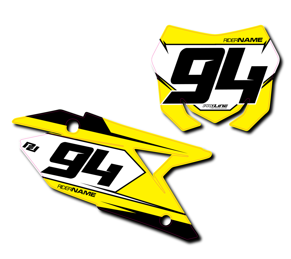 Proline 'Clean White' Number Plates – Proline Designs Mx